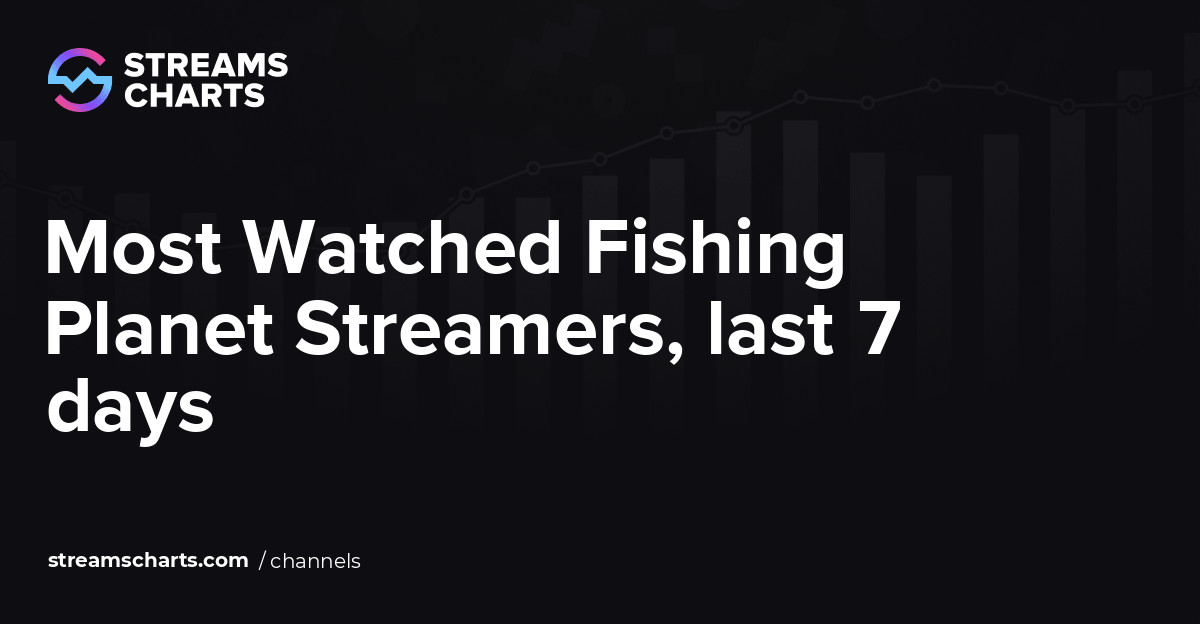 Most Watched Fishing Planet Streamers, last 7 days · Streams Charts