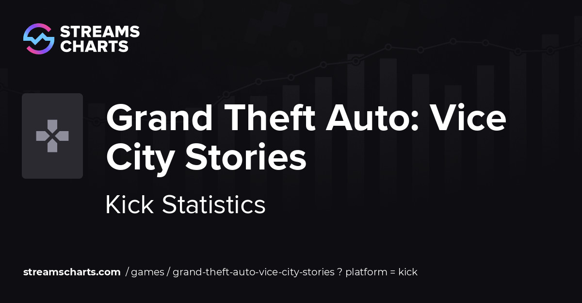 Grand Theft Auto: Vice City Stories - Kick Statistics and Analytics